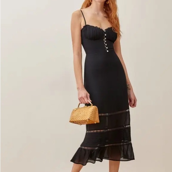 Reformation | Dresses | Reformation Harvest Midi Dress Black | Poshmark